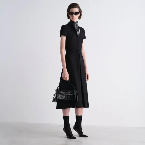 Fendi Baguette® 26424 Black Inlaid Hagfish Leather Bag
